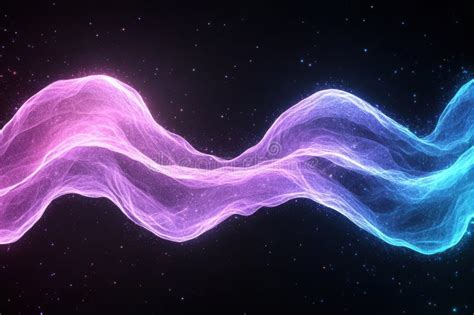 Vibrant Cosmic Landscape With Glowing Energy Waves Stock Illustration Illustration Of