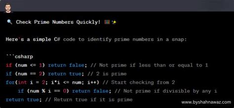 Primenumbers Mathematics Coding Numbertheory Csharptips Muhammad