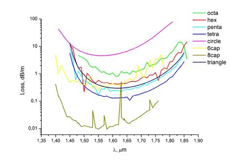 Leaky Loss For The Waveguide Microstructures With Different Shapes Of
