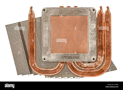 Heatpipe And Radiators For Cooling Of Processor Cooling System Isolated On White Background