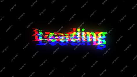 Premium Photo 3d Rendering Loading Text With Screen Effects Of