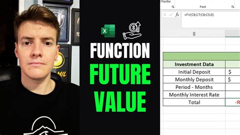 How To Use The Fv Future Value Function In Excel Youtube