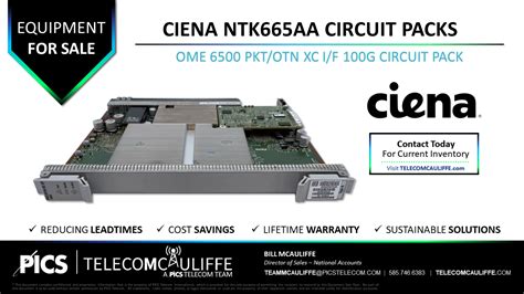 Ciena Ntk665aa Circuit Packs Ome 6500 Pkt Otn Xc I F 100g Circuit
