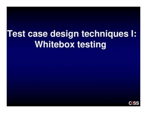 Pdf Test Case Design Techniques I Whitebox Testing Dokumentips