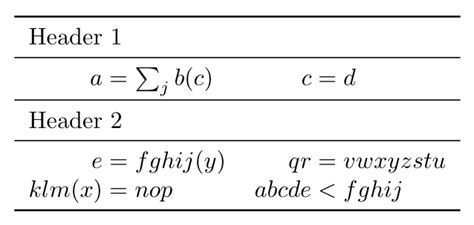 Tables Align Equations Over Multiple Tabular Rows Tex Latex Stack
