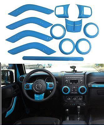 12pcs Interior Decoration Trim Kit For Jeep Wrangler 2011 2017 4 Door