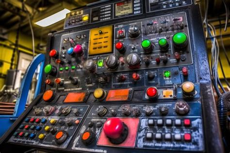 Premium Photo Assembly Line Control Panel