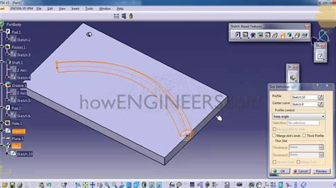 3.1|Sketch based feature in Part design P3|Top Catia V5 tutorials/training videos - YouTube