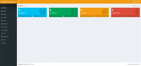 School Management System Project In Php Mysql Version 1 Projectworlds
