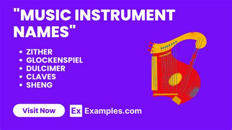 Music Instrument Names Meaning Types PDF