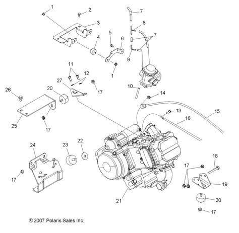 Visualizing The Parts Of A 2006 Polaris Ranger 500 With A Detailed Diagram