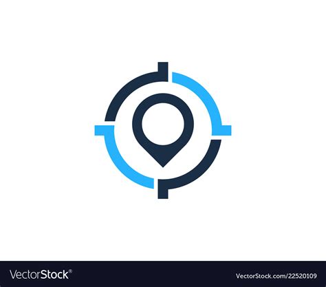 Point Target Logo Icon Design Royalty Free Vector Image