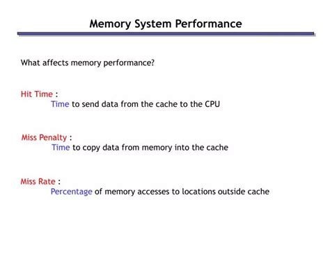 Ppt Memory System Performance Powerpoint Presentation Free Download Id3883361