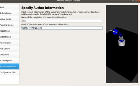 Moveit 可视化配置 Moveit导入uruf Csdn博客
