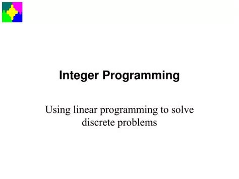 Ppt Integer Programming Powerpoint Presentation Free Download Id
