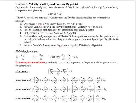Solved Problem 3 Velocity Vorticity And Pressure 26