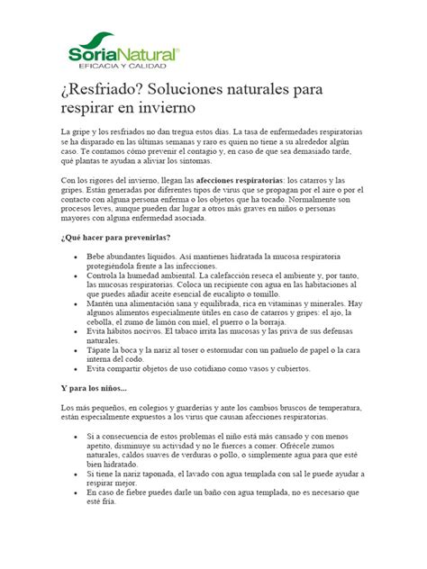 Resfriado Pdf Resfriado Comun Epidemiología