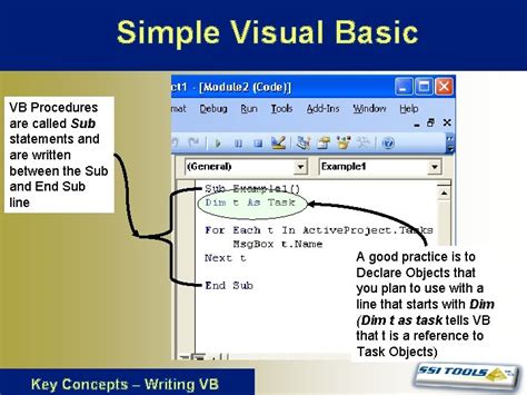 Simple Visual Basic Key Concepts 2 Simple VB