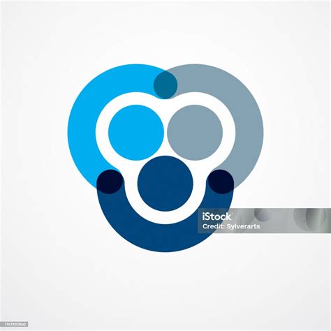 팀워크와 우정 개념은 사람들 승무원으로 간단한 기하학적 인 요소로 만들어졌습니다 벡터 아이콘입니다 유니티와 콜라 보 레이 션