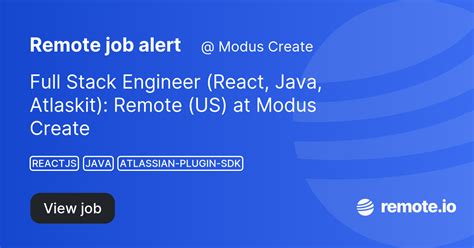full stack engineer react java atlaskit remote us