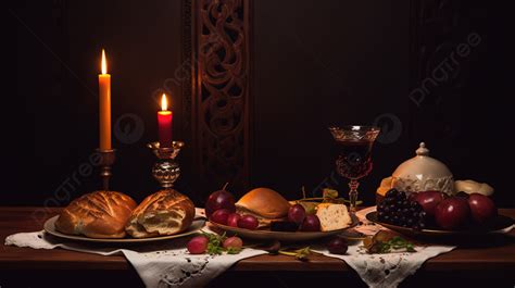Bread And Wine Background A Modern Version Of Traditional Navamsat Nakhlasz Picture Of Shabbat