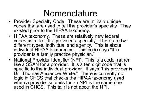 Ppt Provider Specialty Code Table Aug 2006 Update Powerpoint