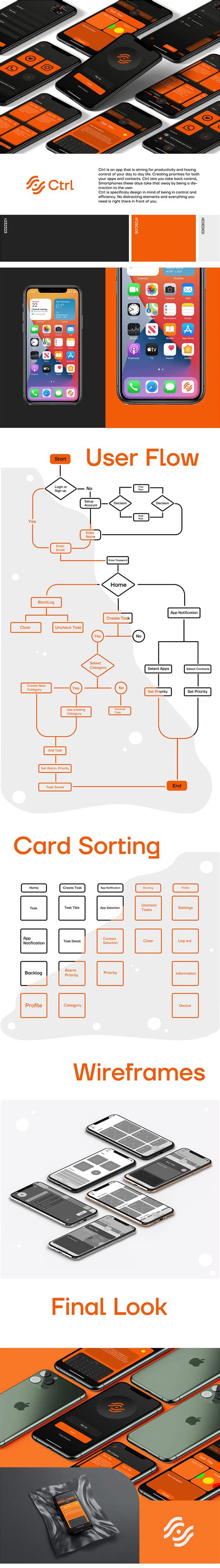 Ctrl Focus App Case Study Behance