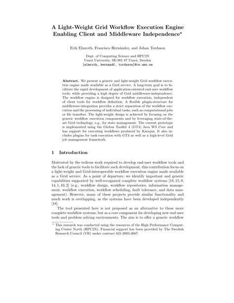 Pdf A Lightweight Grid Workflow Execution Engine Enabling Client And