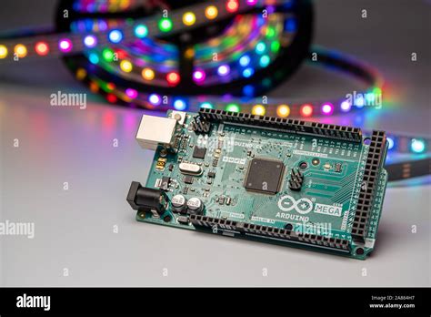 Arduino Mega Displayed With LED Strip Stock Photo Alamy