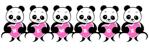 Newroz Logo Name Logo Generator Popstar Love Panda Cartoon