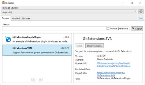 published date from metadata not shown · issue 34 · gitextensions gitextensions pluginmanager