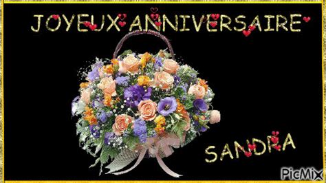Joyeux Annif Sandra 20 Janv Free Animated  Picmix