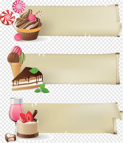 케이크 배너 Png Pngwing