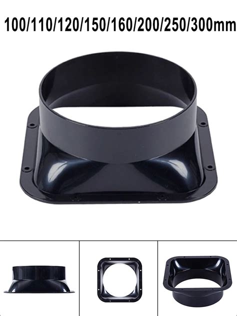 Abs 플랜지 덕트 팬 호스 커넥터 공기 환기 어댑터 주방 후드 환풍기 파이프 연결 배기구 100 300mm