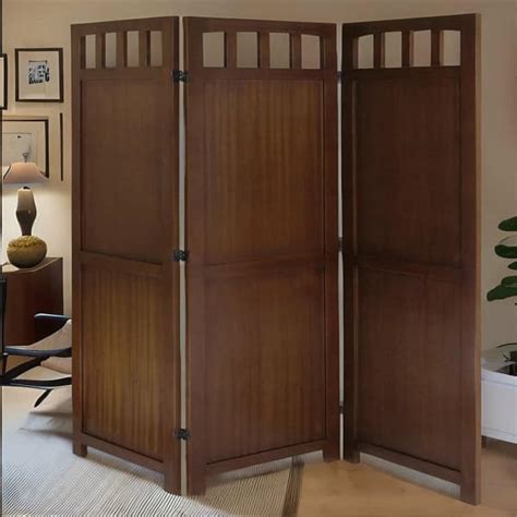 3 Panel Wood Room Divider Folding Screen Bed Bath And Beyond 37828856