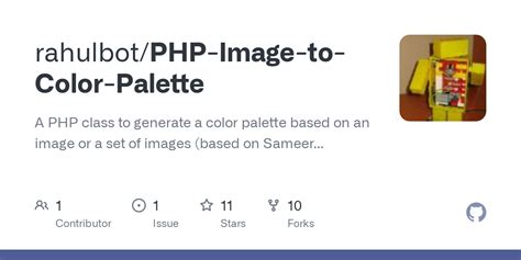 github rahulbot php image to color palette a php class to generate a