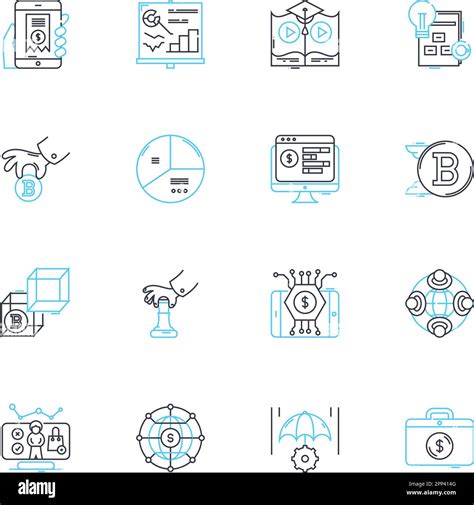 Investment Planning Linear Icons Set Portfolio Diversification Returns Risk Allocation