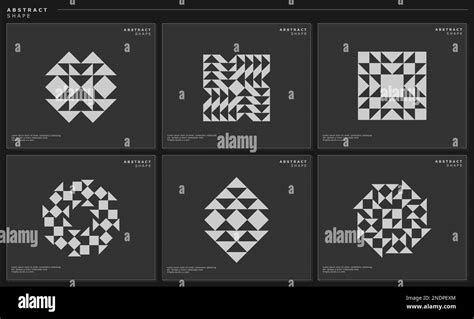 Basic Shape Elements Logo Graphic Vector Modern Sharp Abstract Design Set Stock Vector Image