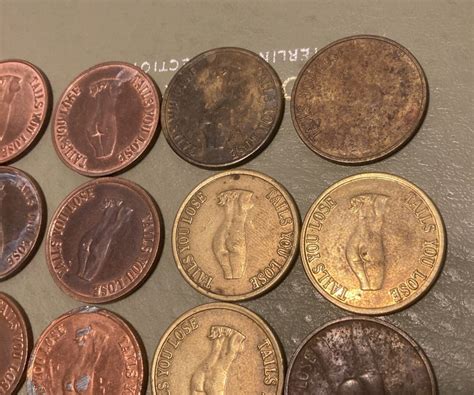 Lot Of 20 Heads I Win Tails You Lose Adult Novelty Flipping Coin