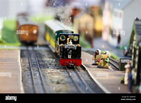 A Miniature Train Model Displayed During The Exhibition At Alexandra