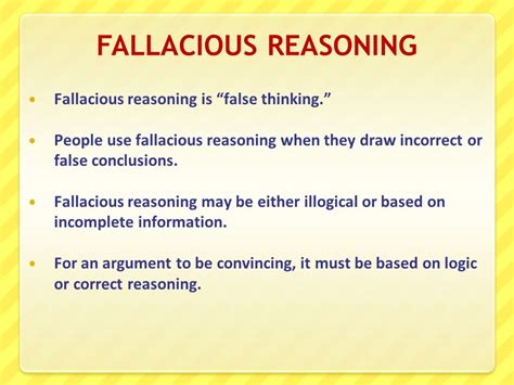 Fallacious Reasoning