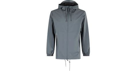 Rains Storm Breakers Hooded Raincoat In Blue Lyst Uk