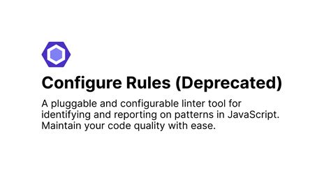 Configure Rules Deprecated Eslint Pluggable Javascript Linter