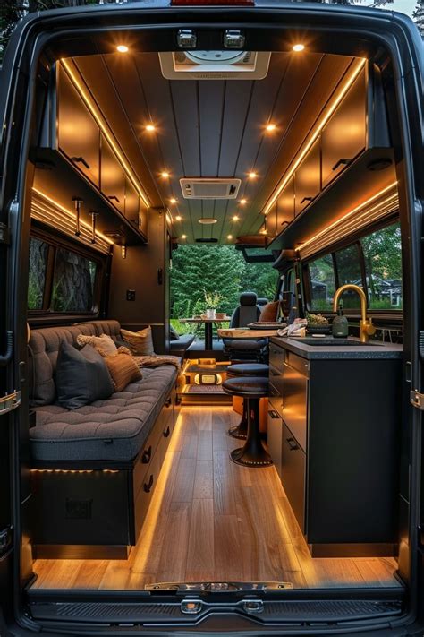 Mercedes Sprinter Van Interior Concept Moon Roof Kitchen Seating Artofit
