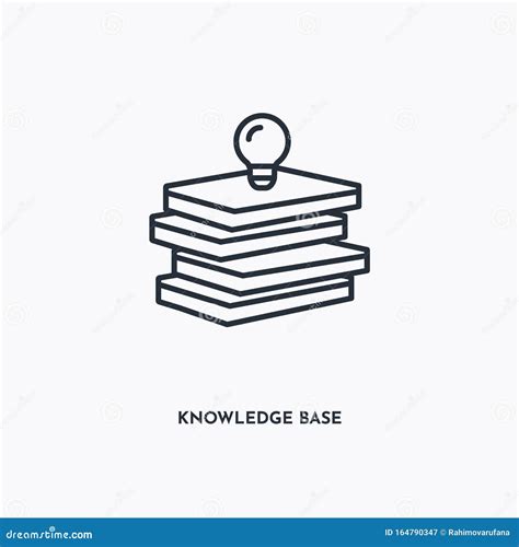 知识库大纲图标 简单线性元素图 白色背景上的孤立线知识库图标 薄 向量例证 插画 包括有 学校 根据 164790347