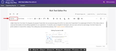 Paragraphs Rich Text Editor Pro For Oracle Apex