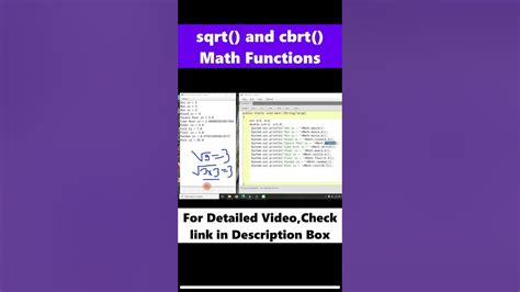 Mathsqrt And Mathcbrt Functions Math Sqrt And Math Cbrt Function