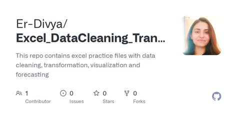 Github Er Divyaexceldatacleaningtransformation This Repo Contains Excel Practice Files