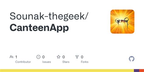 Github Sounak Thegeek Canteenapp