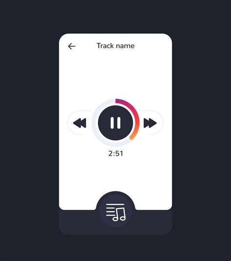 Music Player Interface Mobile App Ui Design 12117303 Vector Art At